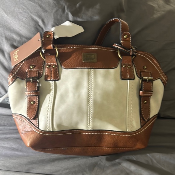 boc | Bags | Boc Brown And Cream Handbag | Poshmark